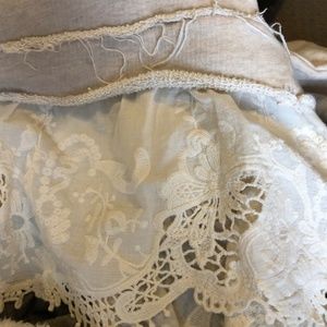 Indigo Thread Co | Tops | Indigo Thread Co Lace Trimmed Cream Top ...